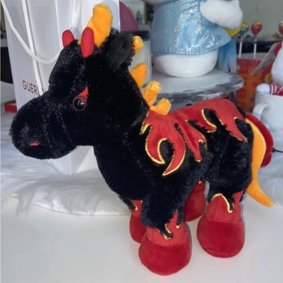 GANZ | Toys | Webkinz Ganz Night Mare Stuffed Plush Black Horse Red ...